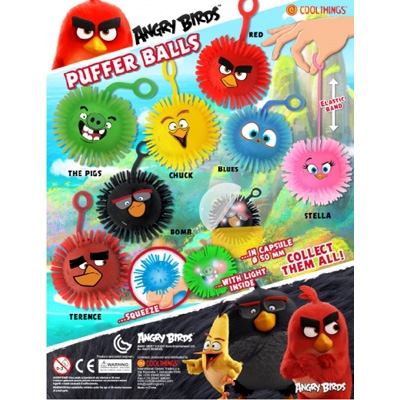 100mm Angry Birds Puffer luminosi