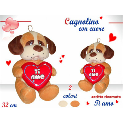 Peluches Cagnolino cuore cod.TD8034025628002